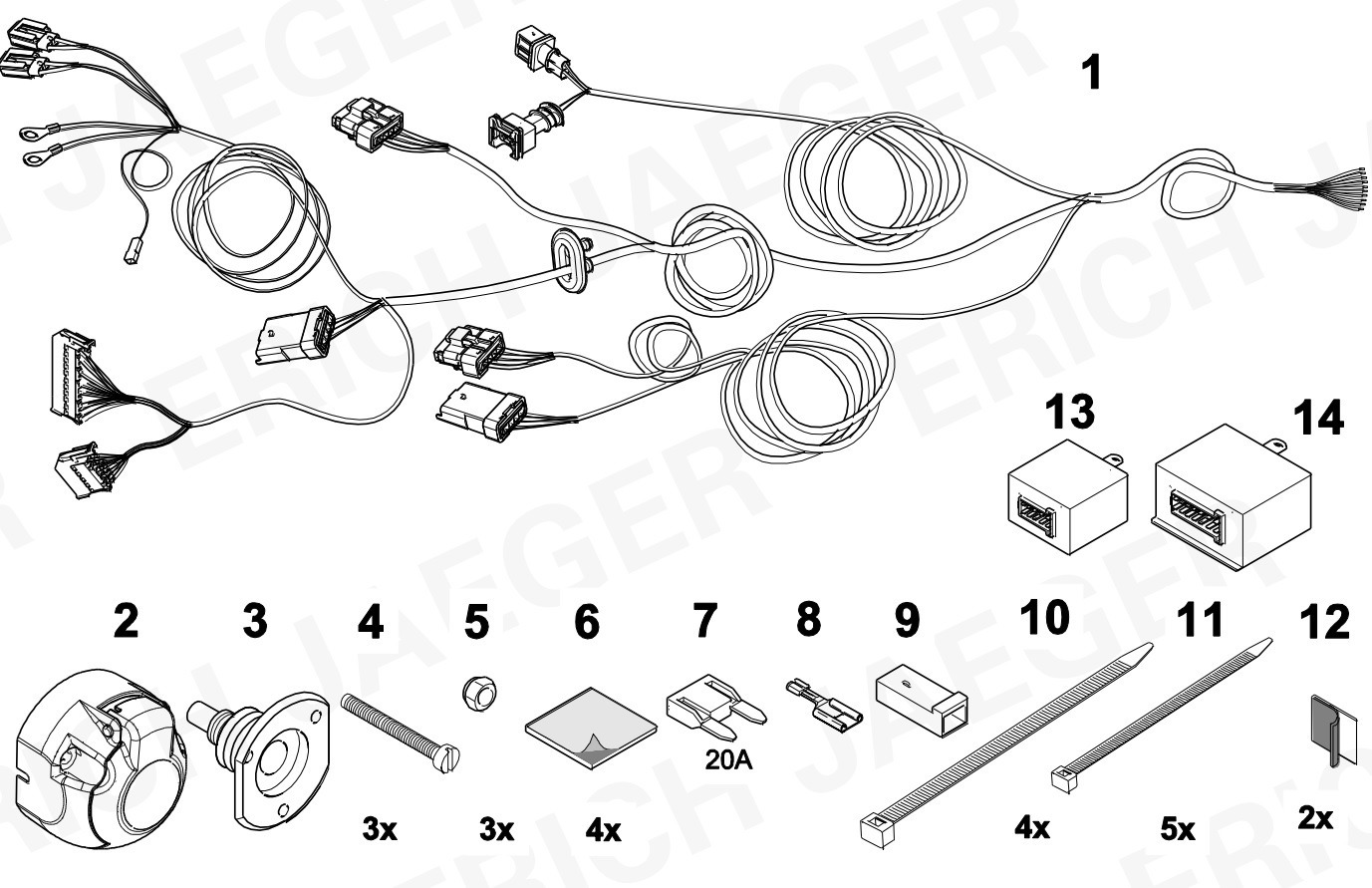 Renault Captur Tow Bar Wiring May 2013 to Nov 2019 – 7 Pin DEDICATED ...