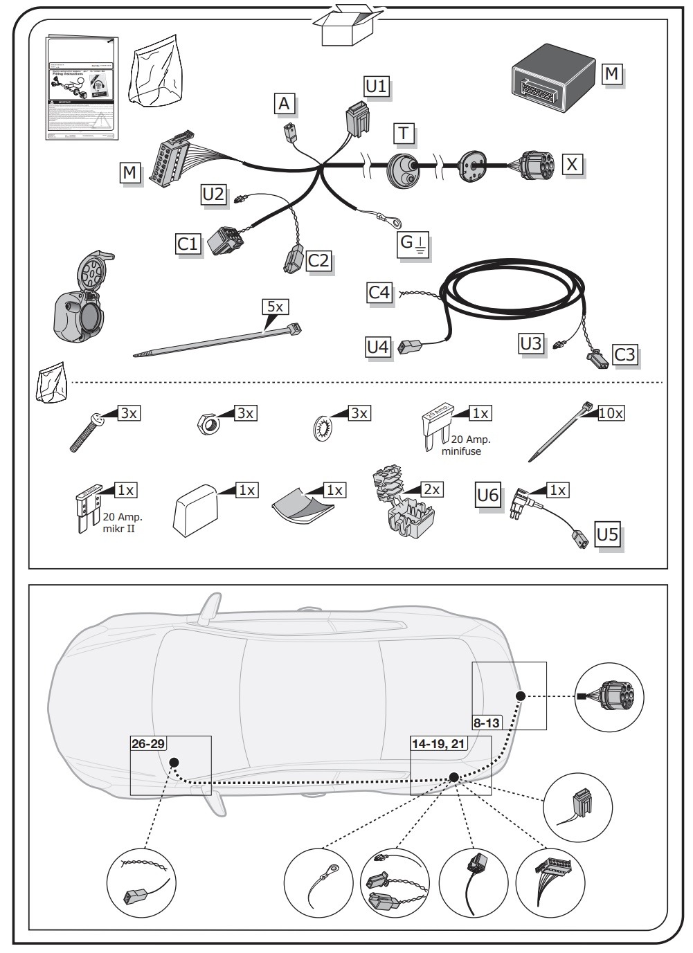 Ford Mondeo Towbar Wiring Kit